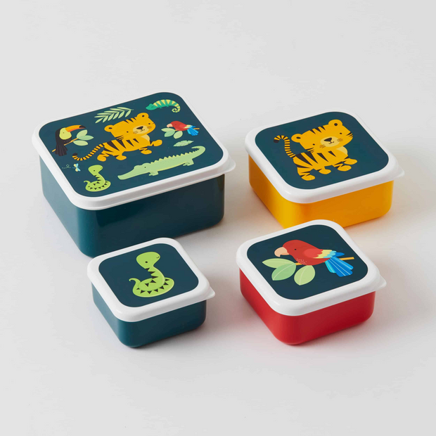 Jungle Tiger Lunch & Snack Box - Set of 4 – Your House Warehouse